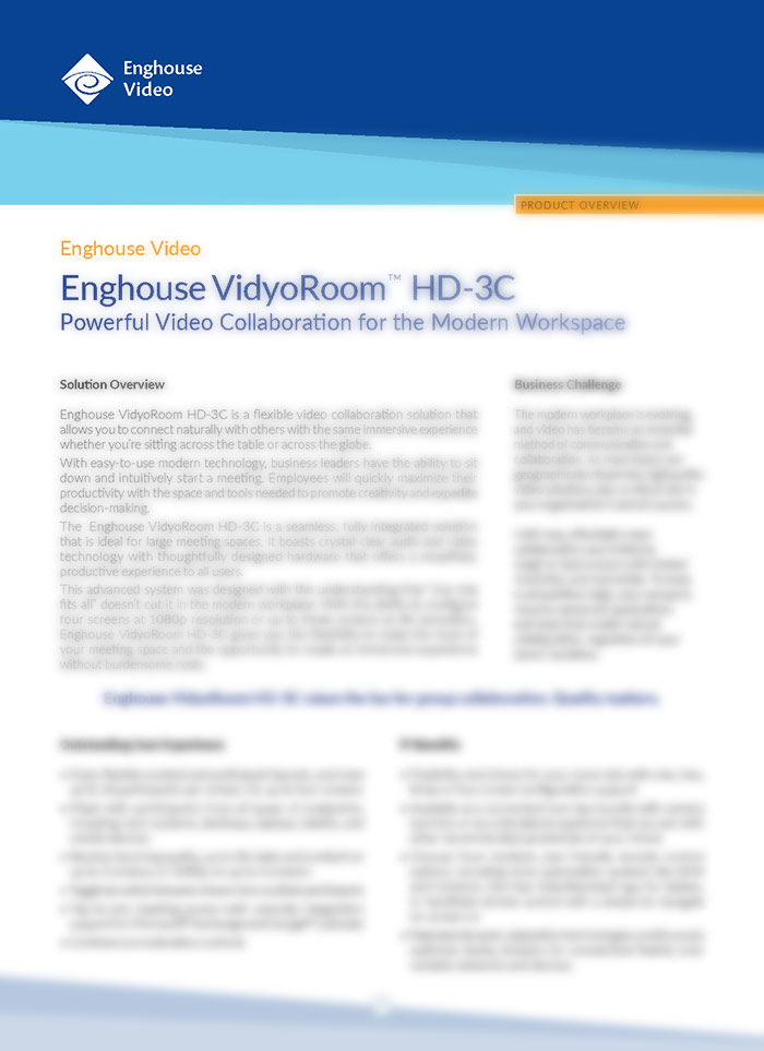 VidyoRoom HD-3C | Enghouse Video
