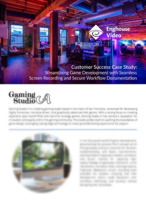 Streamlining Game Development with Seamless Screen Recording and Secure Workflow Documentation ...
